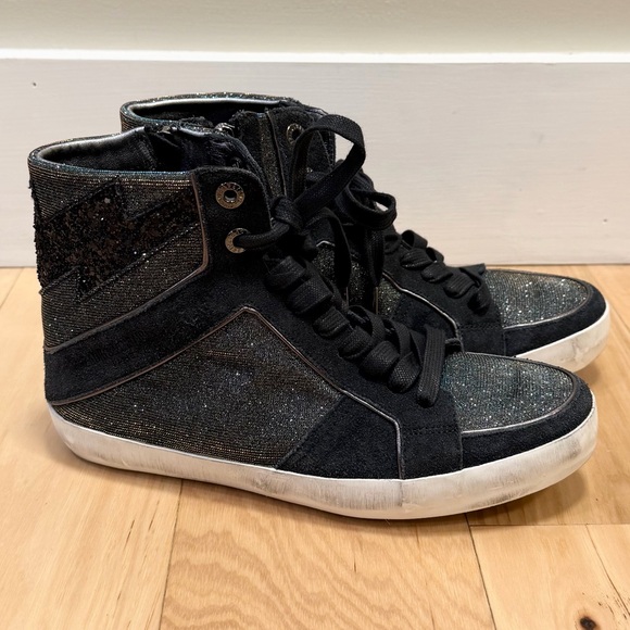 Zadig & Voltaire | Shoes | Zadig Voltaire Womens High Flash Glitter ...